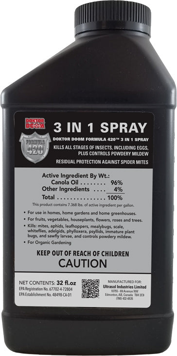 Doktor Doom Formula 420 3 in 1 Spray Concentrate, 1 qt – capcityhydro
