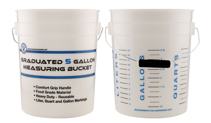 Measure Master Graduated Measuring Bucket 5 Gallon – capcityhydro