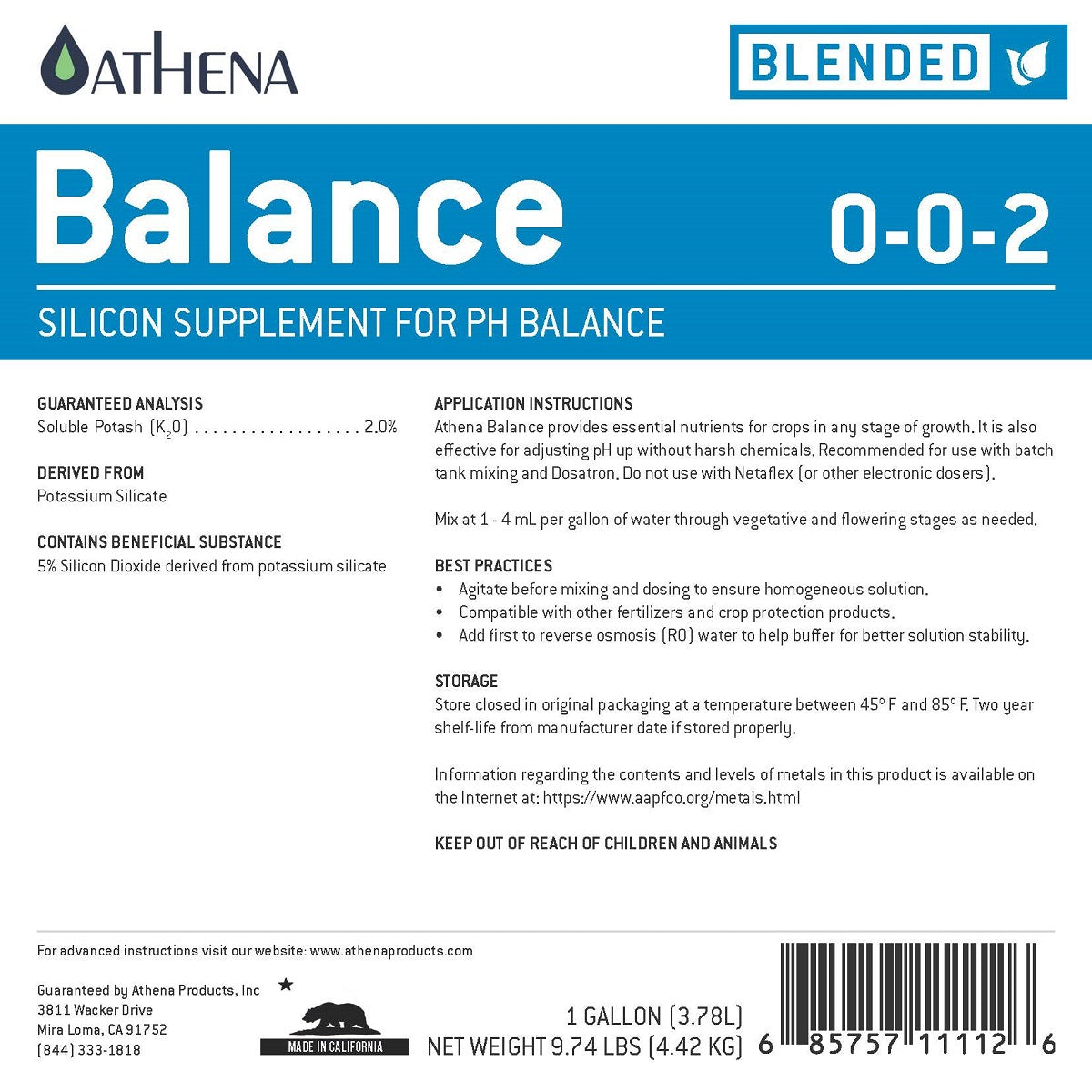 Athena Balance – capcityhydro
